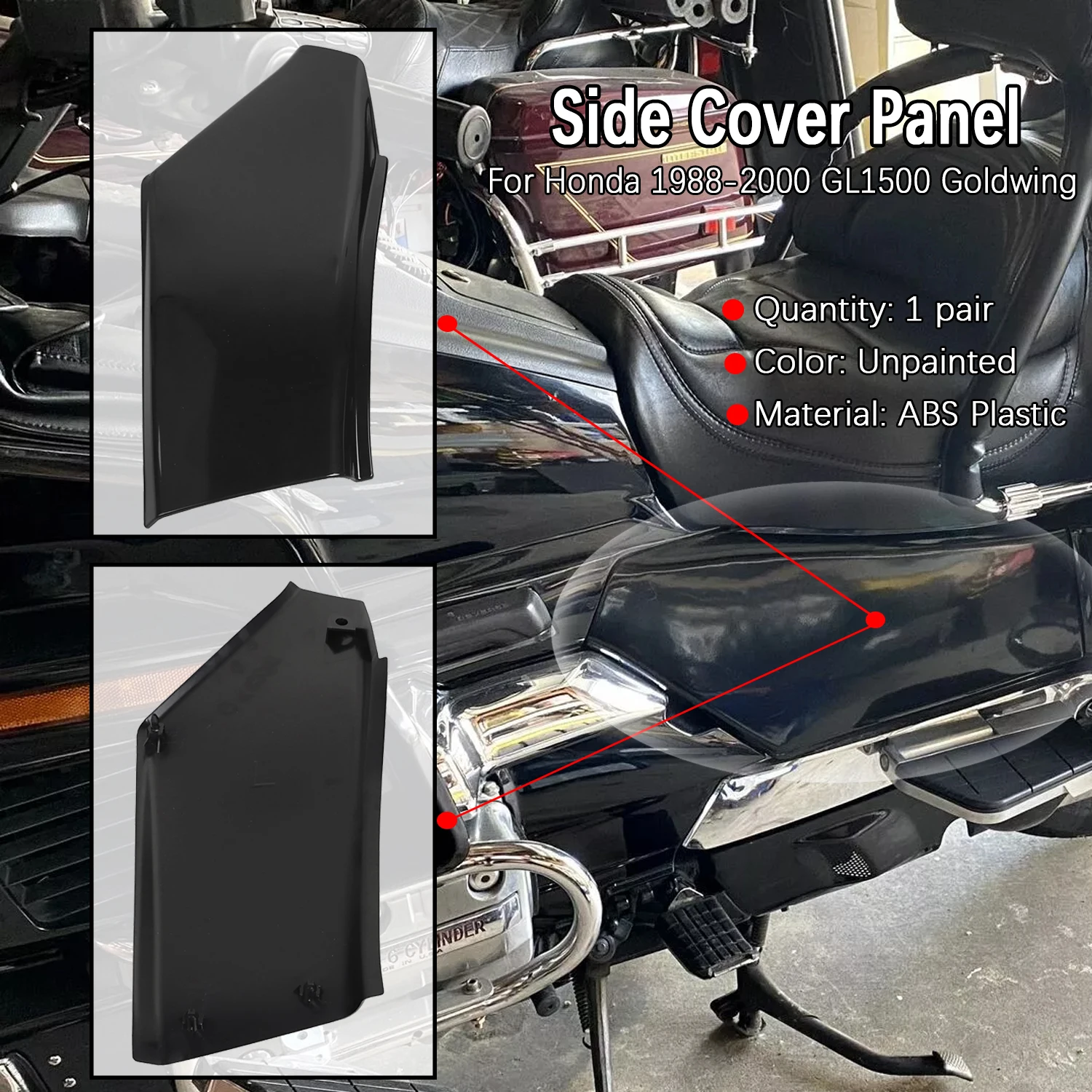 Unpainted-Left-Right-Rear-Raw-Primer-Side-Covers-Panels-For-Honda-1988 ...