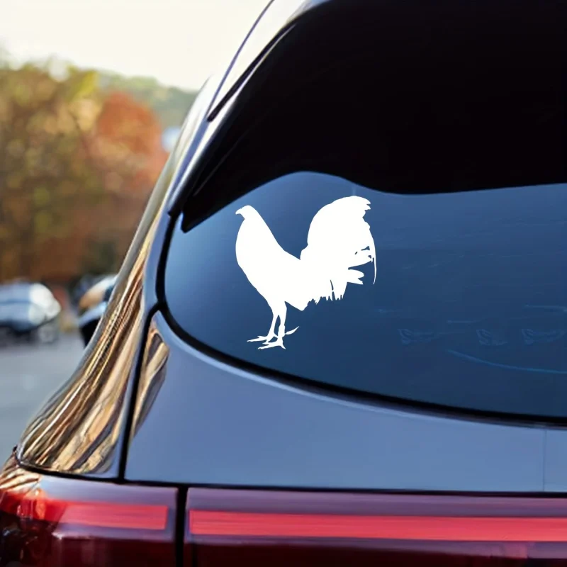1pc 5.68x5.20in/14.4x13.2cm big Rooster car sticker funny vinyl decal ...