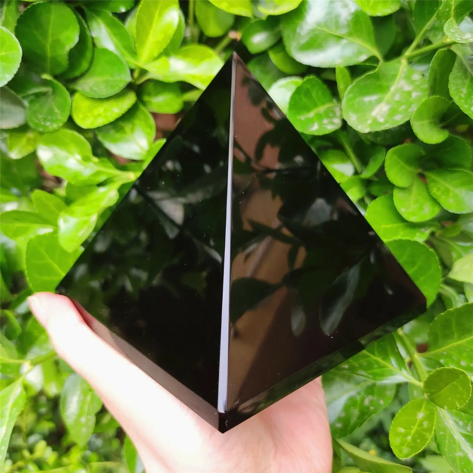 Natural Black Tourmaline Stone Crystal Healing Energy Chakra Pyramid ...