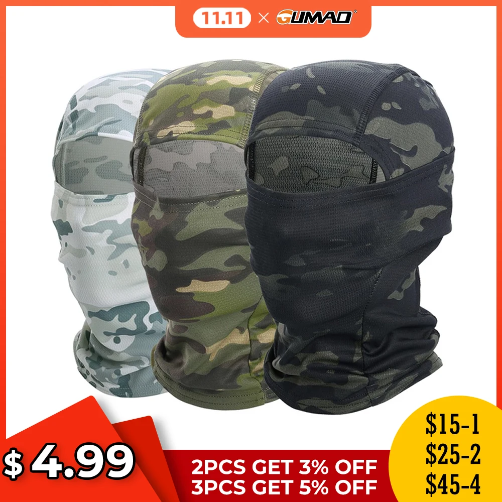 Multicam Camouflage Balaclava Full Face Scarf Mask Hiking Cycling ...