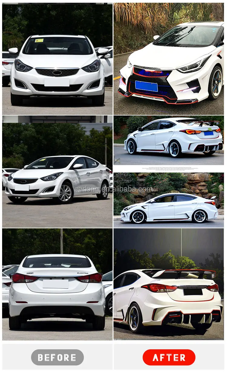 High Quality for Parts Car Bumpers Upgrade EX Type Front Rear Bumper ...