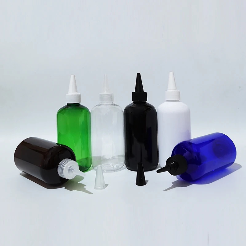 24pcs-250ml-Plastic-Pointed-Mouth-Lid-Bottle-For-Multifunctional-PET ...