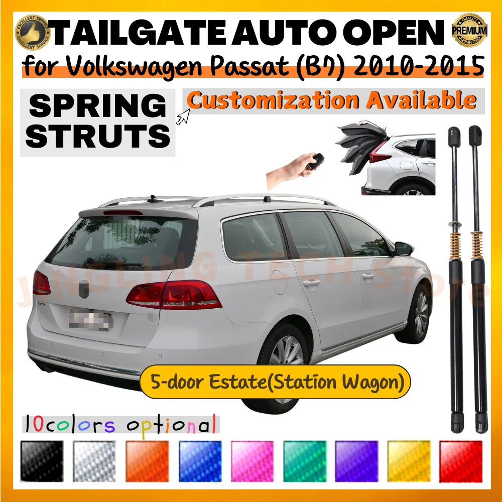 Qty(2) Trunk Struts with Spring for Volkswagen Passat (B7) Estate 2010 ...