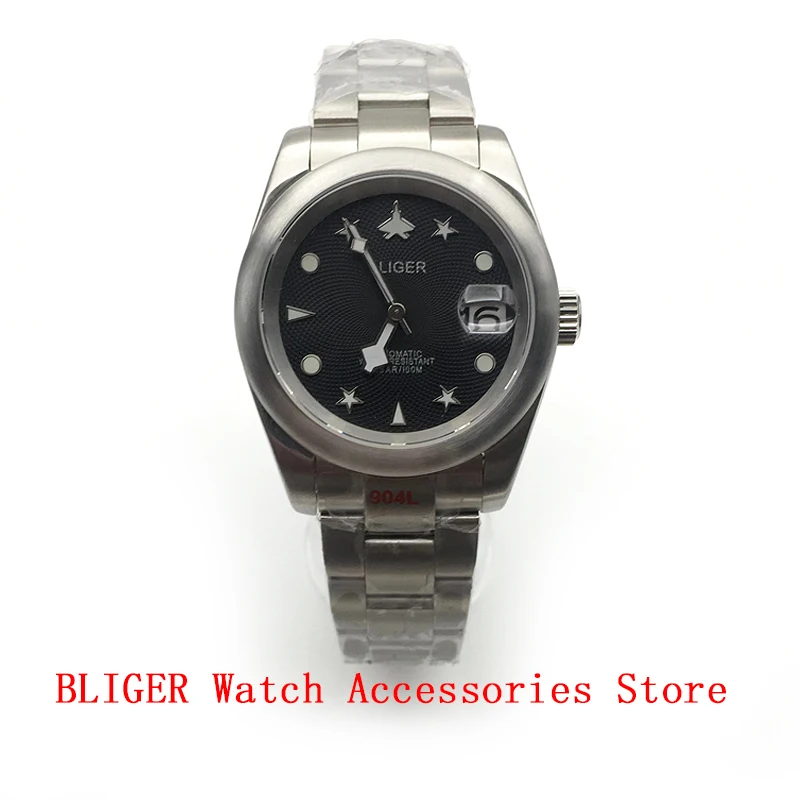 BLIGER-Men-Watch-Silver-36mm-39mm-Case-Saphire-Glass-NH35 ...