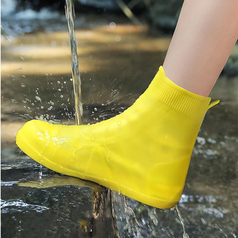 Waterproof-Silicone-Unisex-Rain-Boots-Cover-Vintage-Rubber-Shoes ...