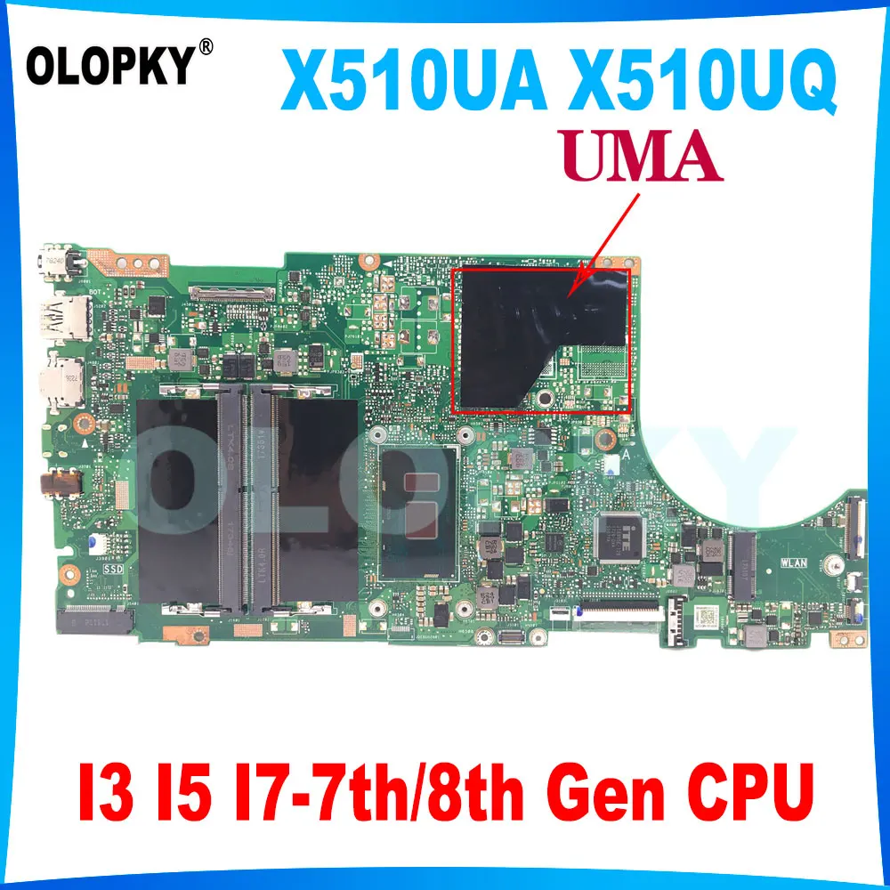 X510UA Motherboard for ASUS X510UN X510UR X510UAR X510UNR X510UQ X510U ...
