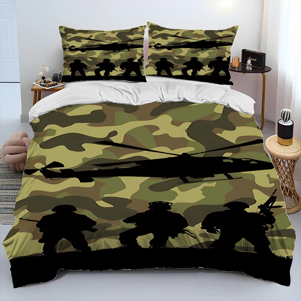 Military-Camouflage-Color-Comforter-Bedding-Set-Duvet-Cover-Bed-Set ...