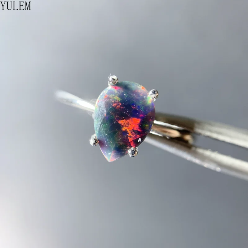 YULEM-7-9MM-Natural-Black-Opal-Water-Drop-Ring-Luxury-Exquisite-Ladies-Jewelry-Classic-Fashion ...