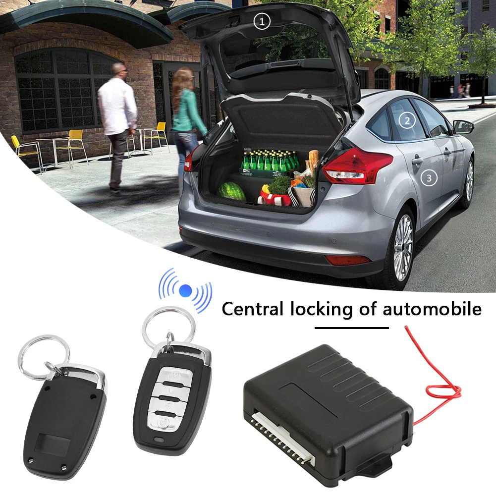 Universal-Car-Remote-Central-Door-Lock-Kit-Keyless-Entry-Alarm-System ...