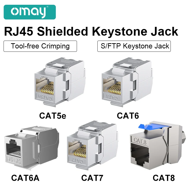 OMAY-RJ45-CAT8-Cat7-CAT6A-Tool-Less-STP-Shielded-Keystone-Jack-Module ...