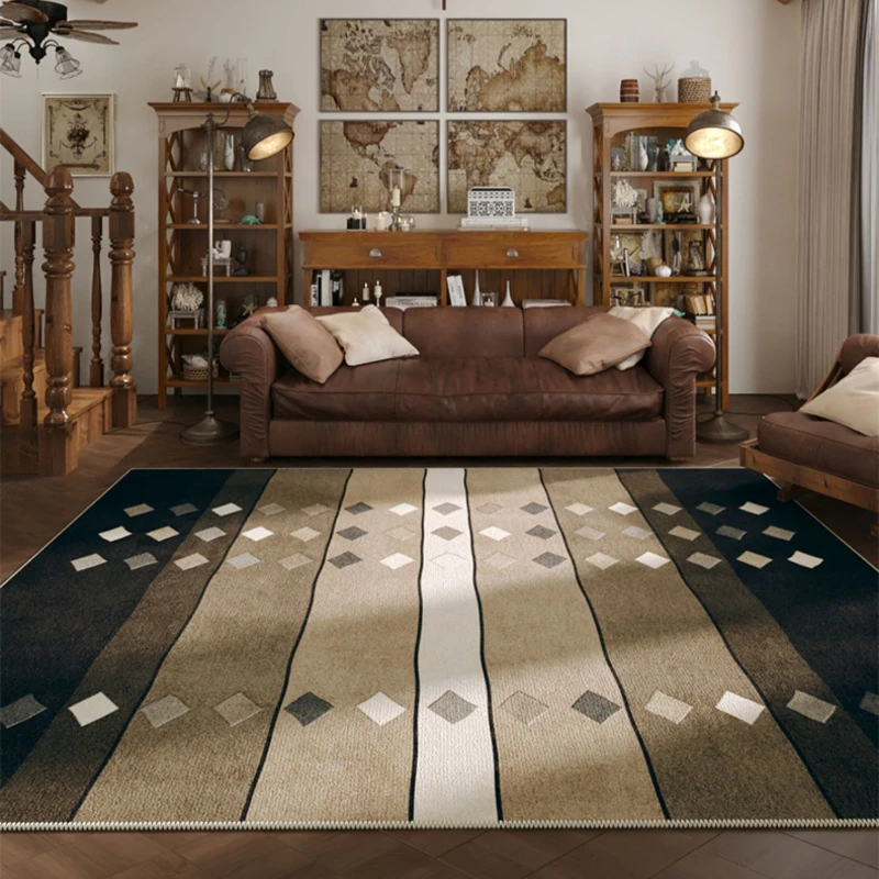 Wood-Color-Bedroom-Decor-Thicken-Carpet-French-Retro-Carpets-for-Living ...