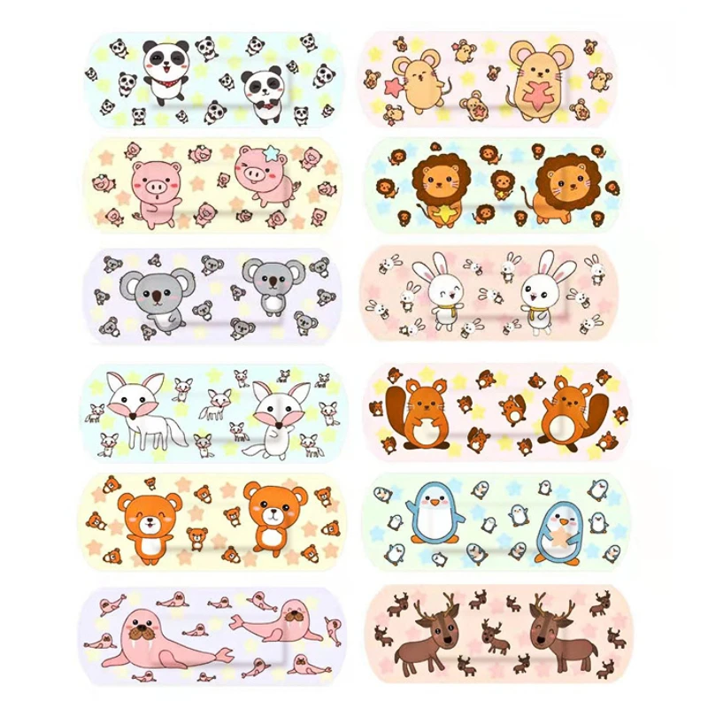 120pcs/lot Kawaii Cartoon Animal Pattern Waterproof Band Aid Hemostasis ...
