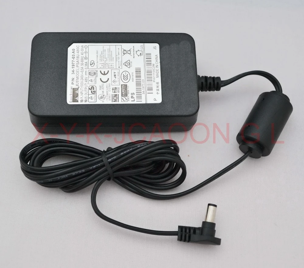 1pcs high quality 48V 0.38A Original Adapter AC Power Supply for cisco ...