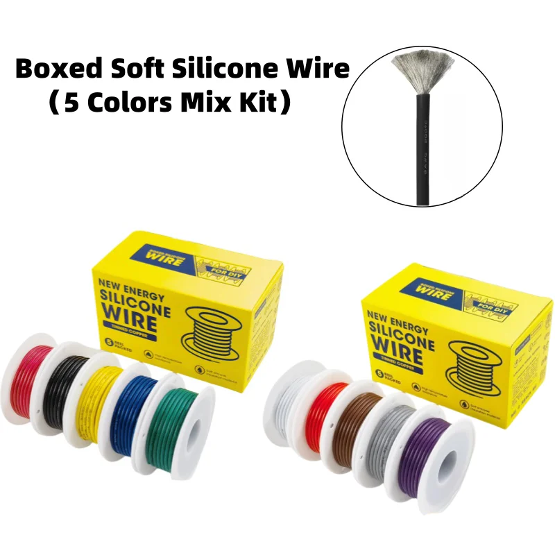 Heat Resistant Flexible Silicone Wire 16/18/20/22/24/26/28/30AWG ...