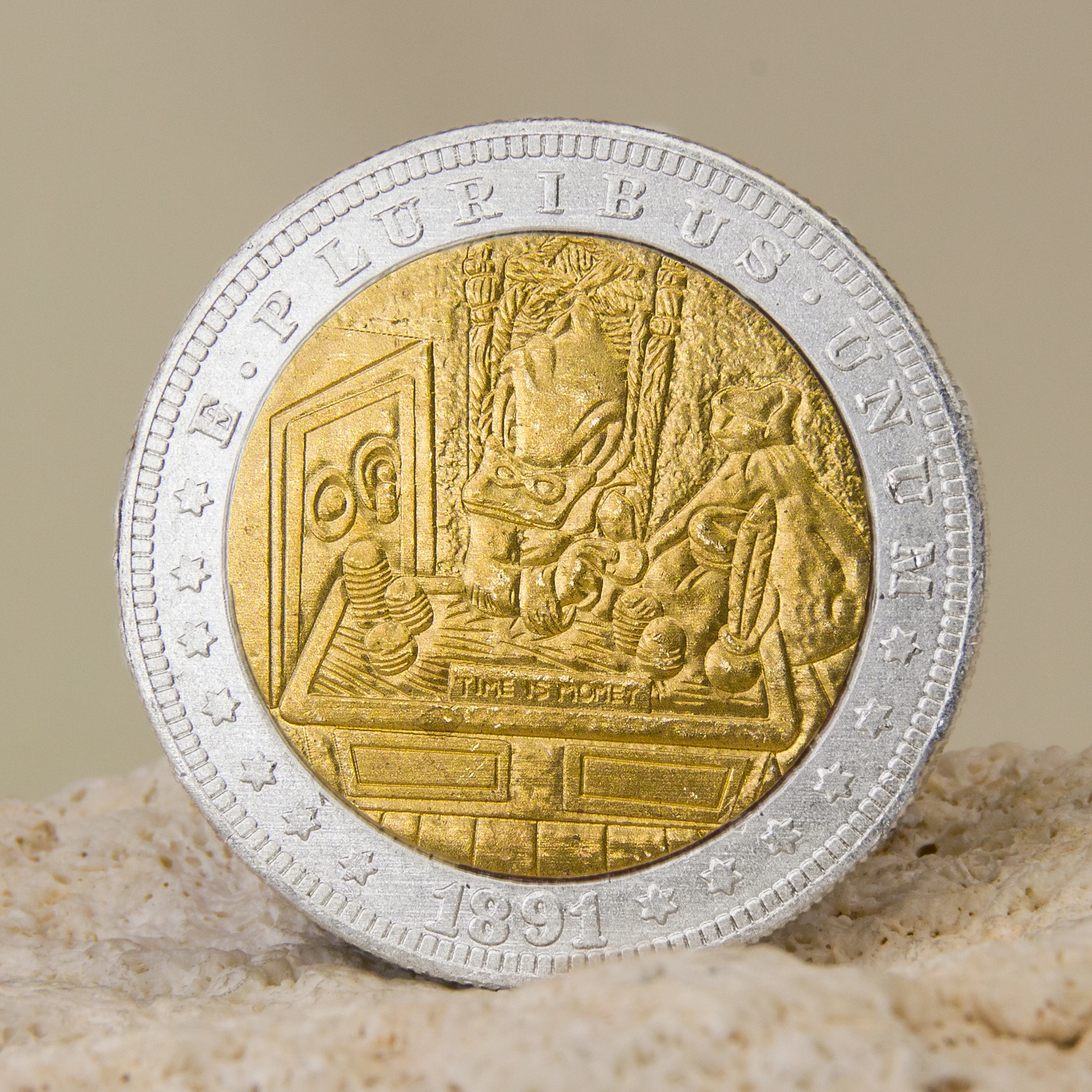 1921-Time-is-Money-Dual-Color-Wandering-Coin-Antique-Copy-Money ...