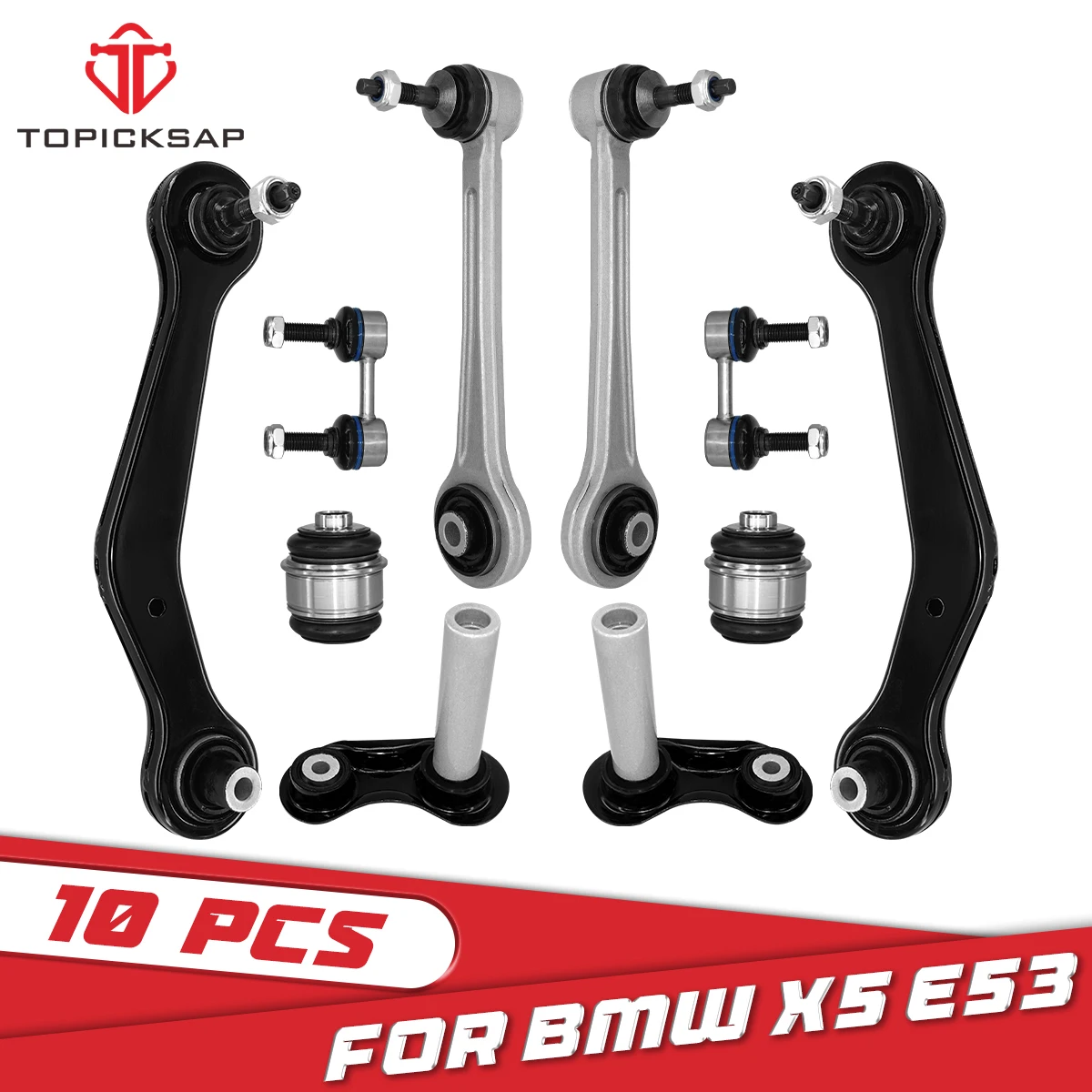 TOPICKSAP-10pcs-Rear-Control-Arms-with-Bushings-Suspension-Kit-for-BMW ...