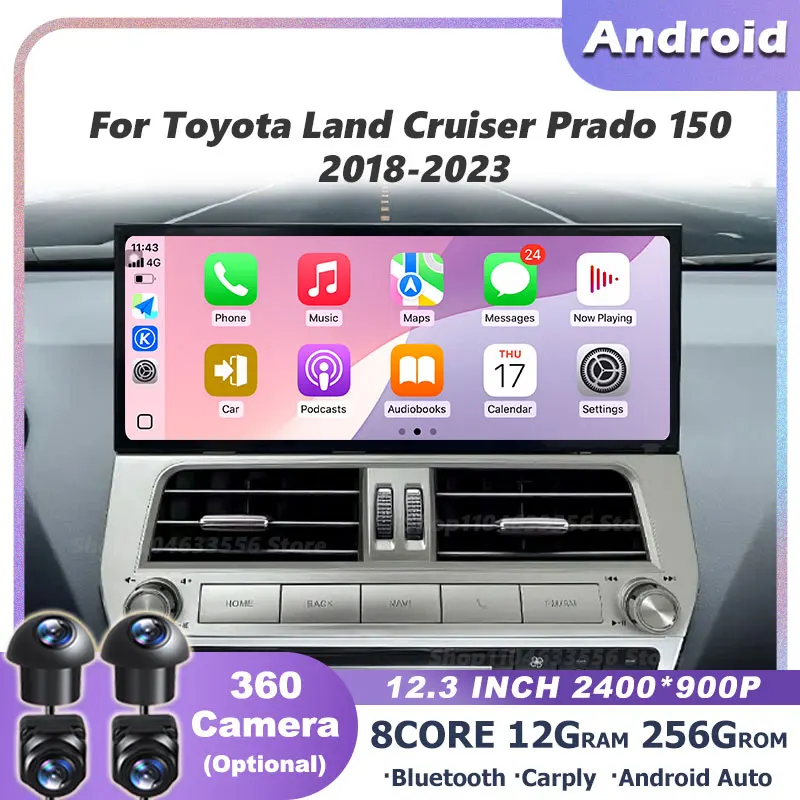 Android 16 Auto For Toyota Land Cruiser Prado 150 2018-2023 Car Radio ...