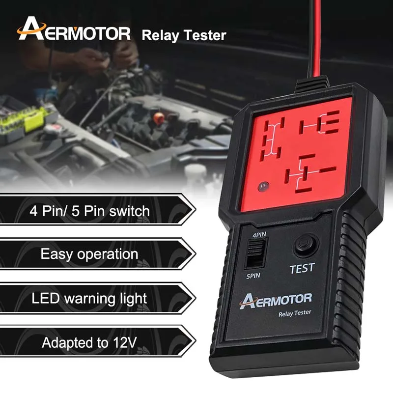 Original-Aermotor-12V-Car-Relay-Tester-Electronic-Automotive-Relay ...