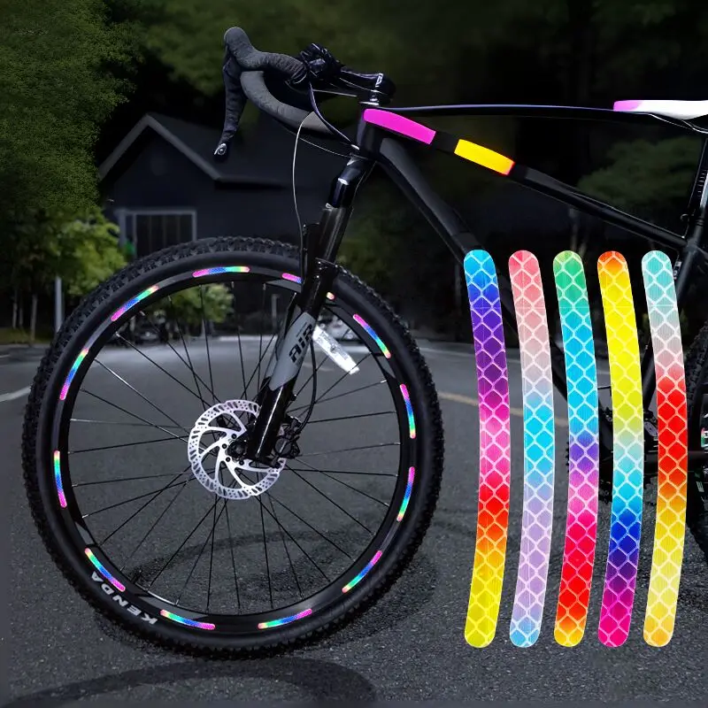 20Pcs-Set-Rainbow-Reflective-Sticker-for-Bike-Wheels-Laser-Night-Glow ...
