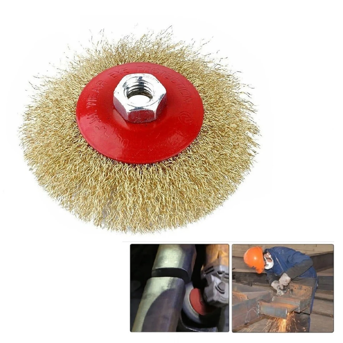 Wire Angle Brush Rotating Steel Copper Wire Brush Wheel Disc Type Wire ...