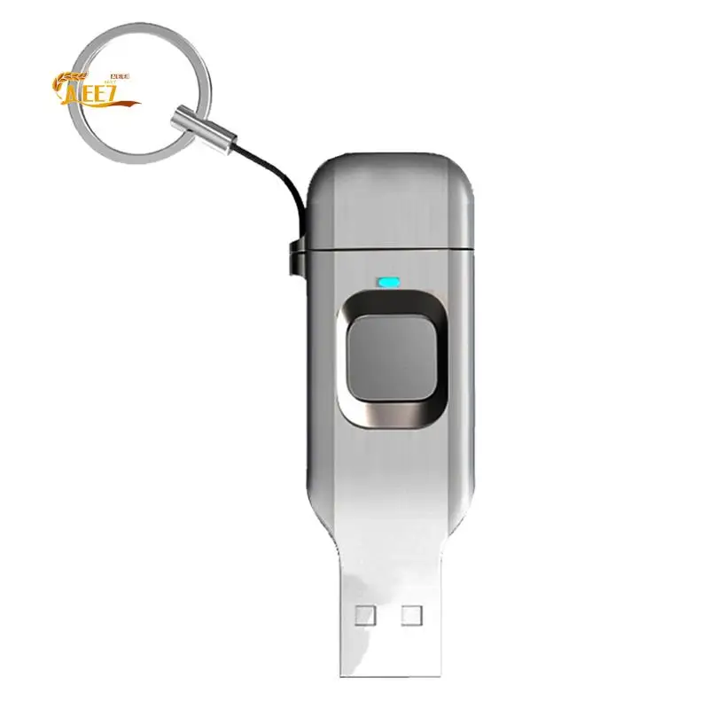 AEE7-Fingerprint Flash Drive Metal OTG Pendrive USB3.0 Type C For ...