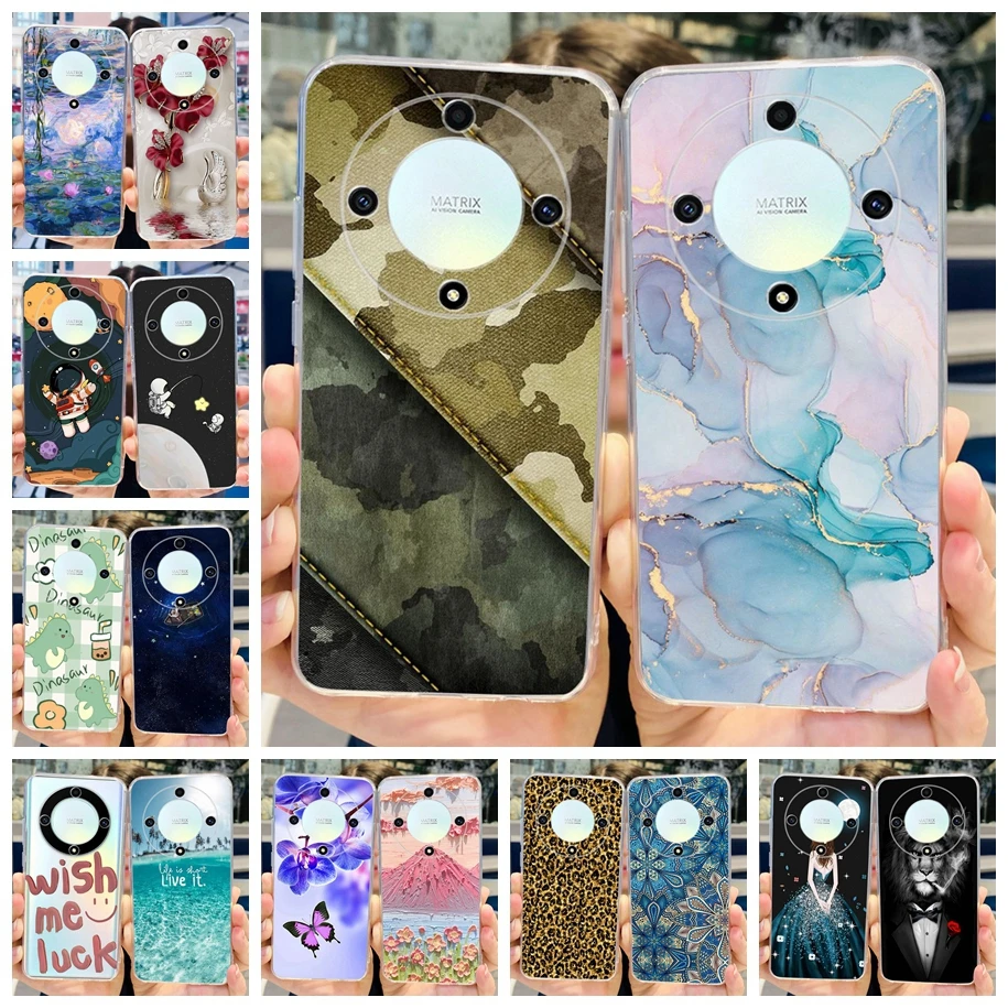 For-Honor-Magic-6-Lite-Case-2023-New-Fashion-Marble-Clear-Soft-Silicone ...