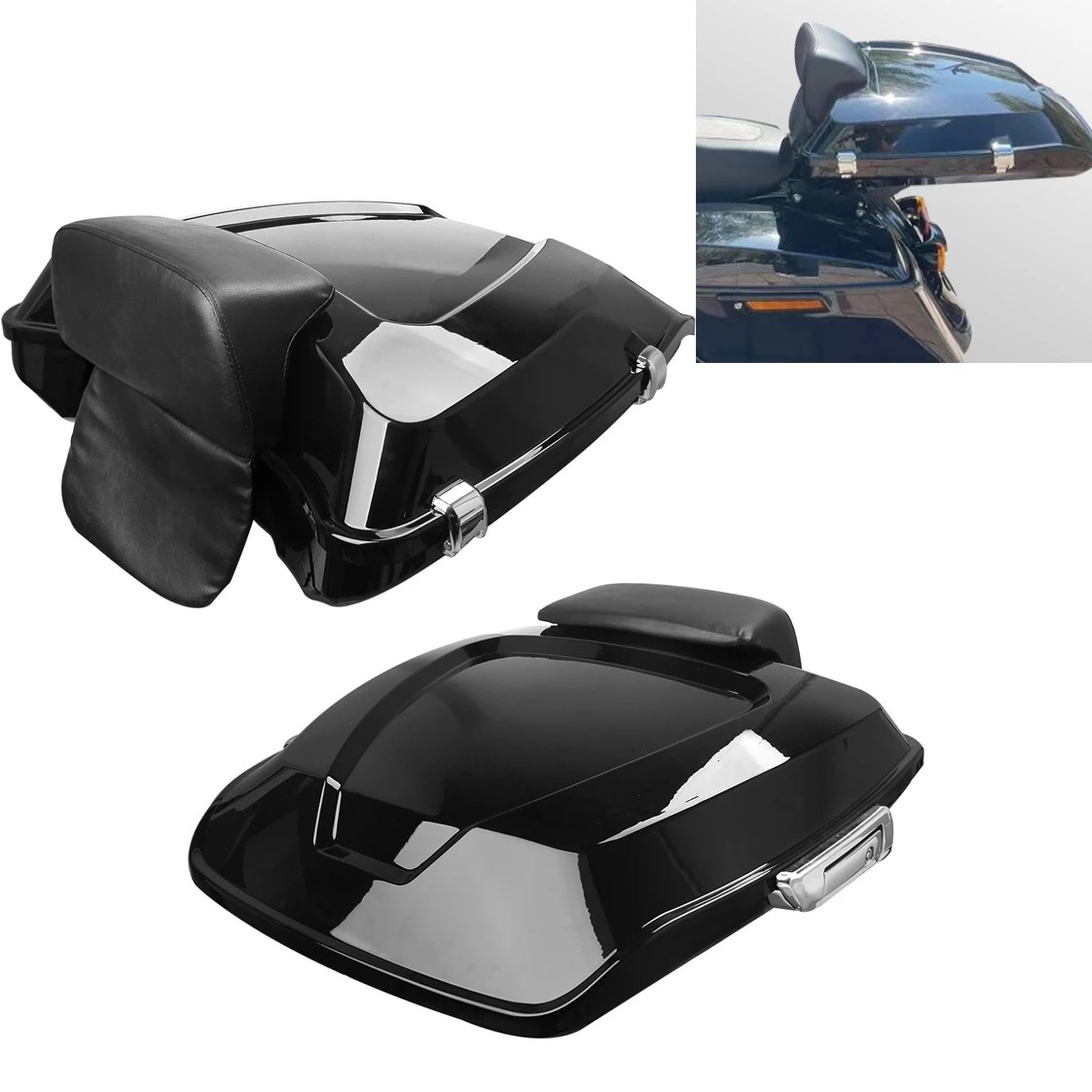 Motorcycle Trunk Luggage Tail Box Tour Pack Tour Pak ABS Plastic Angled ...