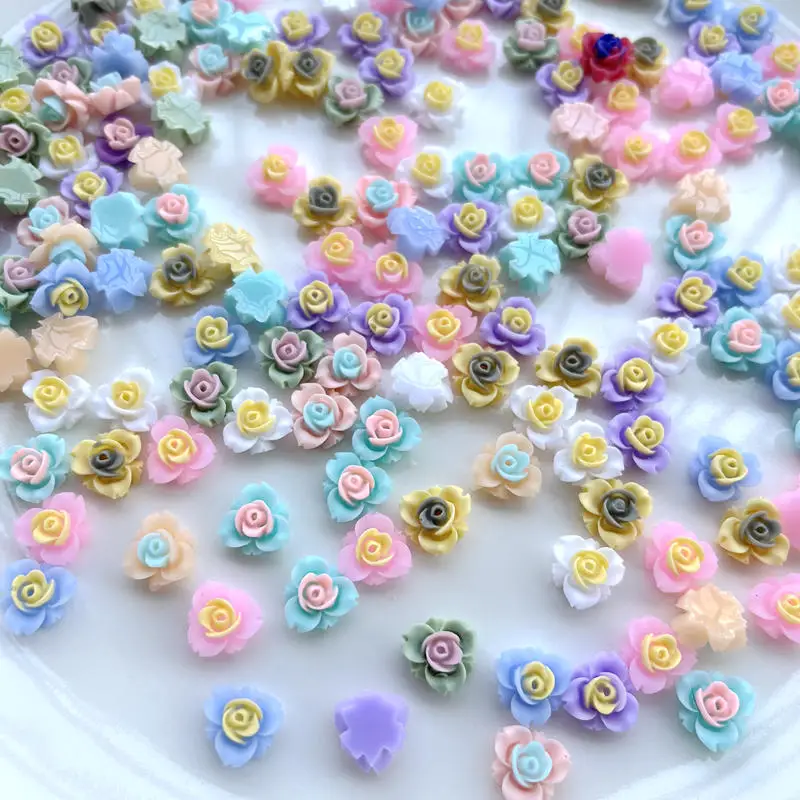 50pcs-new-flower-shaped-resin-decorative-flat-back-jewelry-DIY-wedding ...