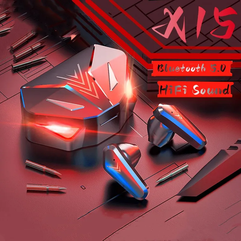 X15 TWS Gaming Earbuds Fone De Ouvido Sem Fio Bluetooth Com Microfone ...
