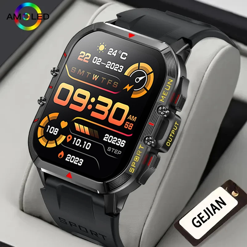 GEJIAN 2023 TK21 Smart Watch Men Large Battery Music Playback Fitness ...