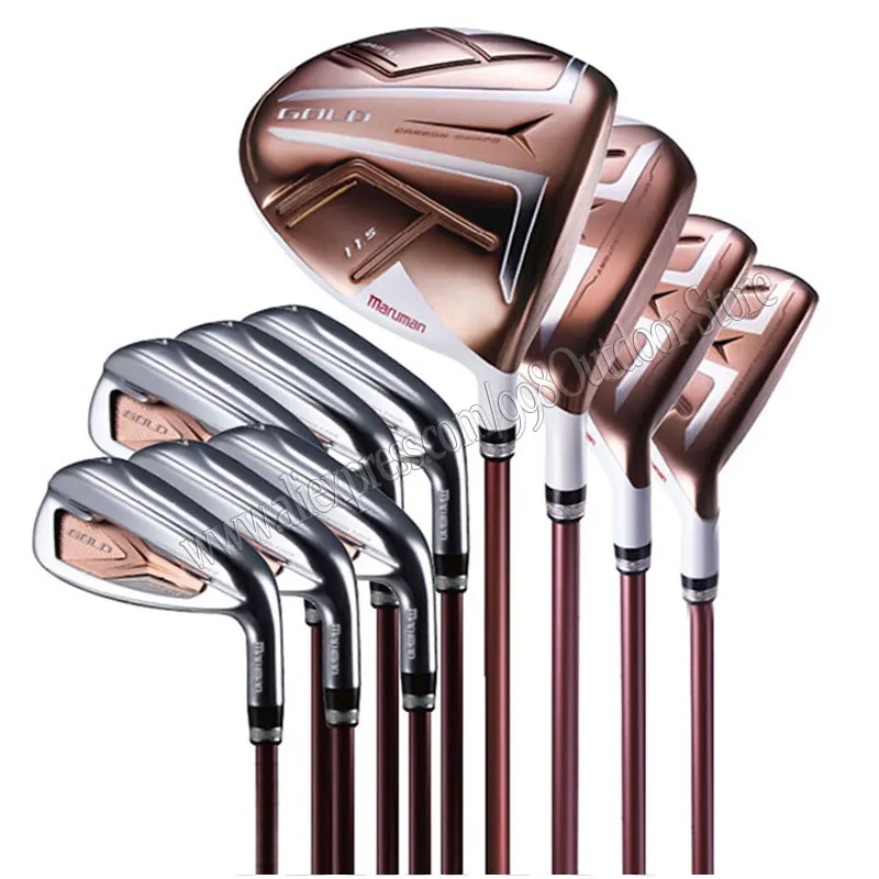 Maruman SHUTTLE 골드 전체 세트, 여성 드라이버 우드 아이언 퍼터 L 그라파이트 샤프트 골프 가방 미포함, 신제품 ...