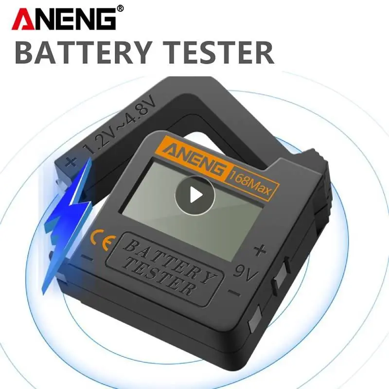 ANENG 168Max 디지털 리튬 배터리 용량 테스터, 범용 테스트, 체크무늬 로드 분석기, 디스플레이 검사, AAA AA 버튼 셀| | - AliExpress