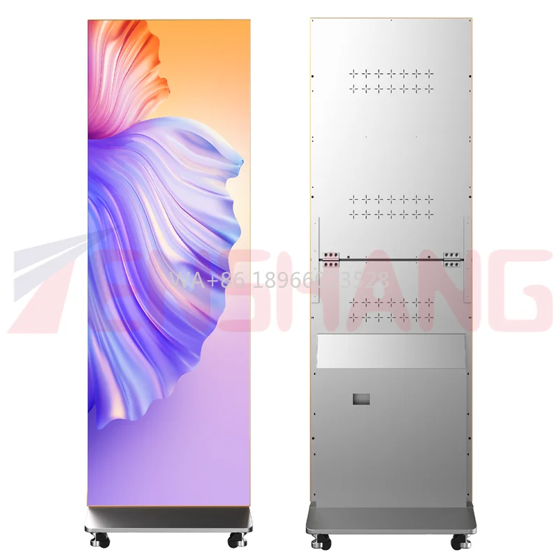 Portable Battery-Powered LED Advertising Display Signage Movable P1.8 ...