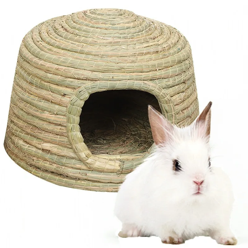 Straw-Bird-Cage-Flat-Base-Bird-Nest-Parrot-Hatch-House-Handmade-Woven ...