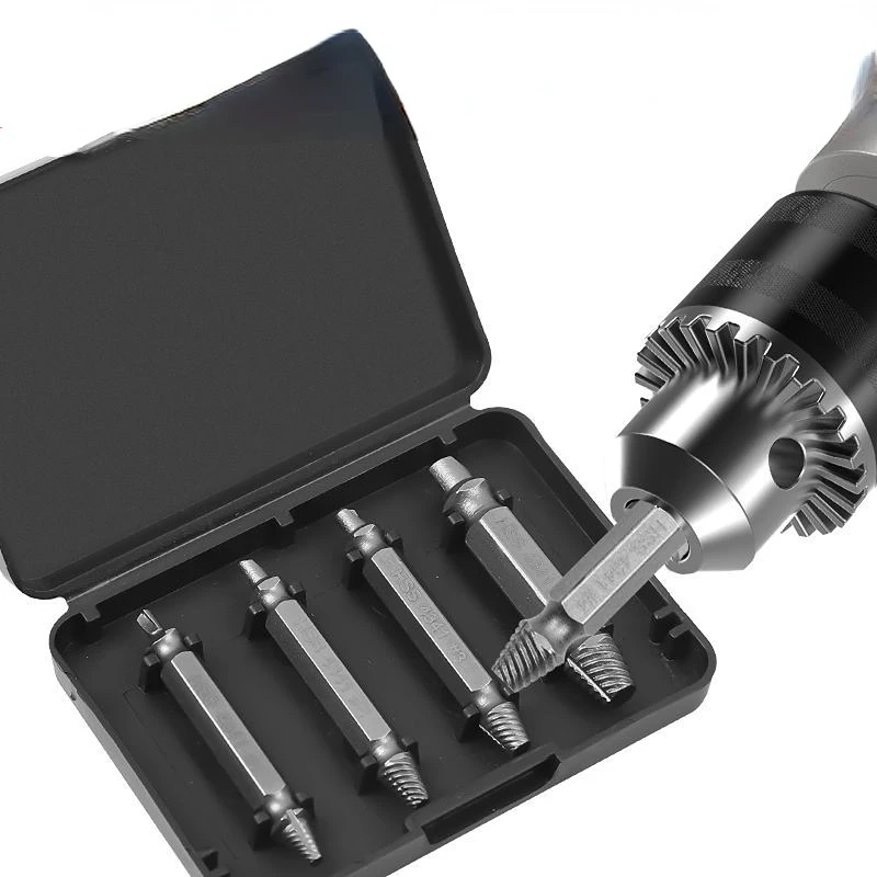 4pcs Screw HeadsScrew Extractor Drill Bit Extraction Kit Damaged Speed ...