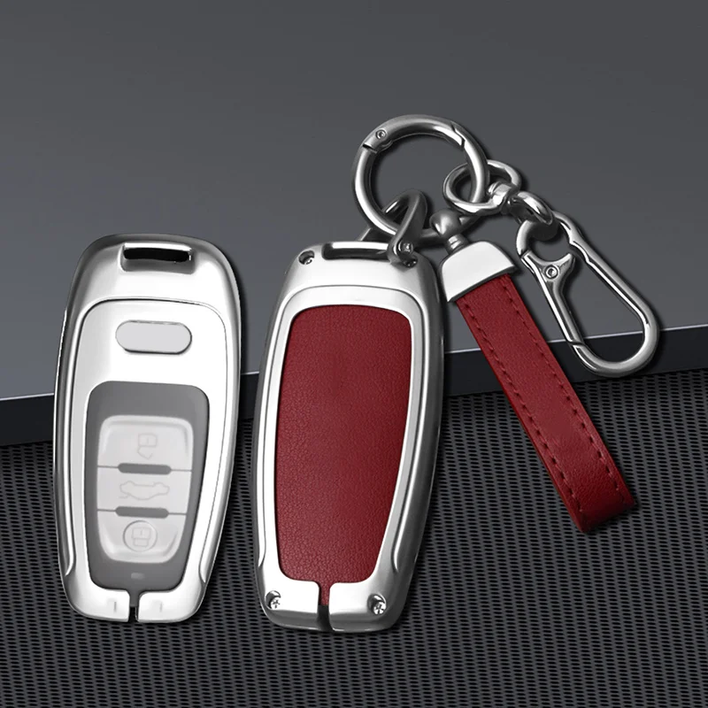 Zinc-alloy-leather-car-key-holder-Be-suitable-for-Audi-A1-A3-8V-A4-B8 ...