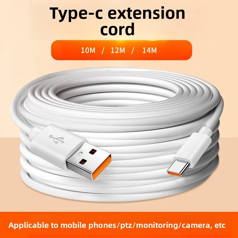 Extra Long Micro USB Extension Cable 14M 12M 10M Type C Port Device ...