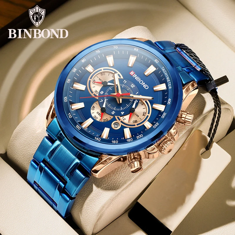 BINBOND-Rel-gio-de-quartzo-imperme-vel-masculino-rel-gio-esportivo ...