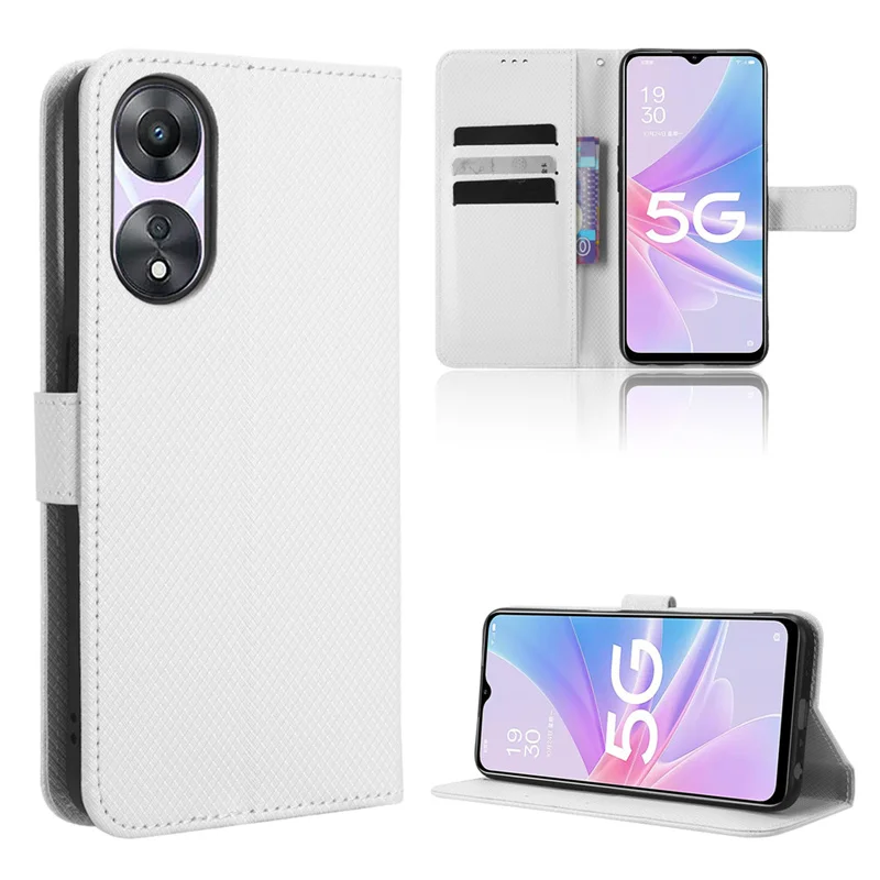 Para-oppo-a58-5g-padr-o-de-diamante-de-luxo-anti-deslizamento-do-plut ...