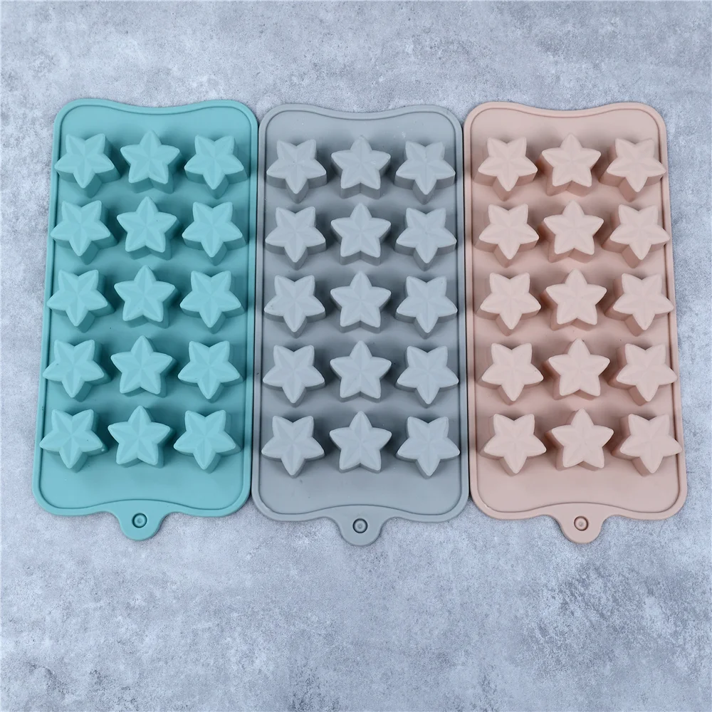 Silicone-Ice-Cream-Chocolate-Mold-Cookie-Five-pointed-Star-Mould-for ...