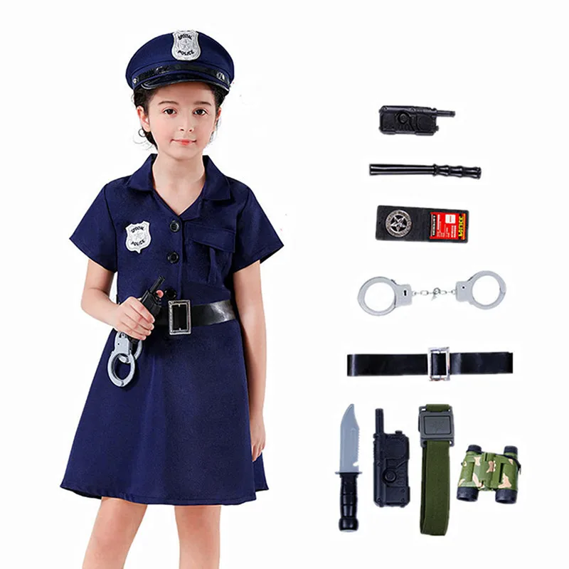Girls-Police-Costume-Kids-Police-Uniform-Holiday-Party-Dress-Up ...
