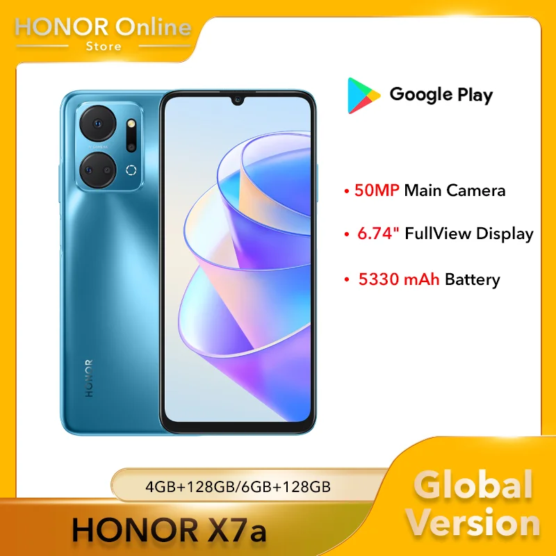 New-Arrival-HONOR-X7a-Smartphone-5330mAh-Battery-128GB-Android-12-4G ...
