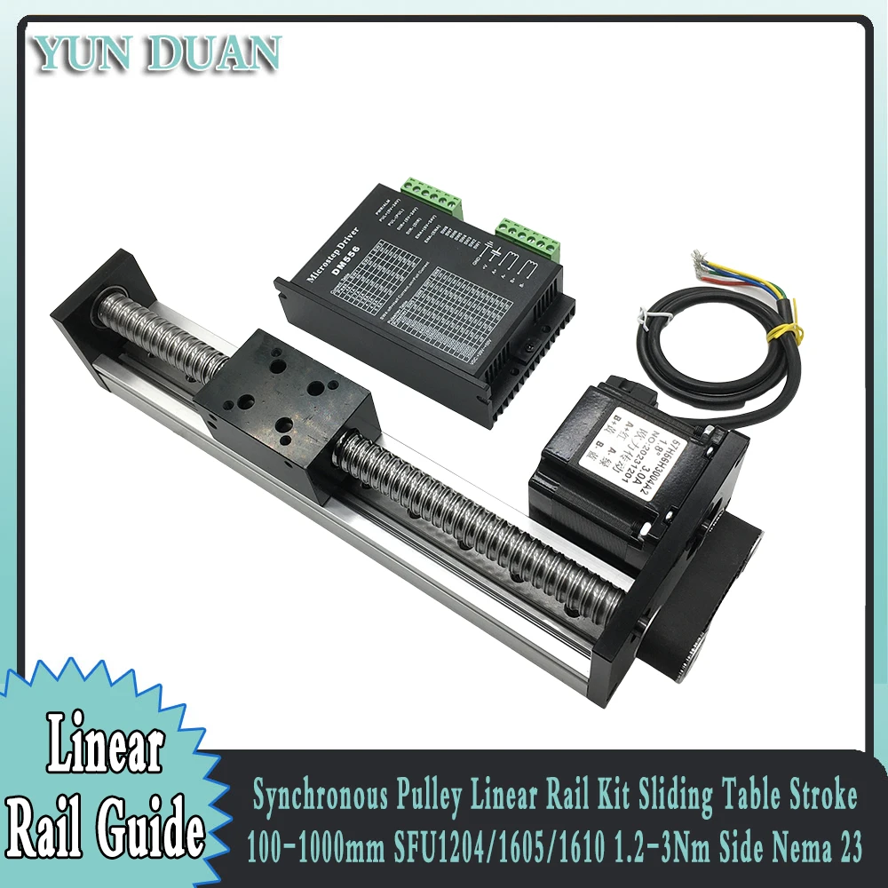 Synchronous-Pulley-Linear-Rail-Kit-Sliding-Table-SFU1204-1605-1610-100 ...