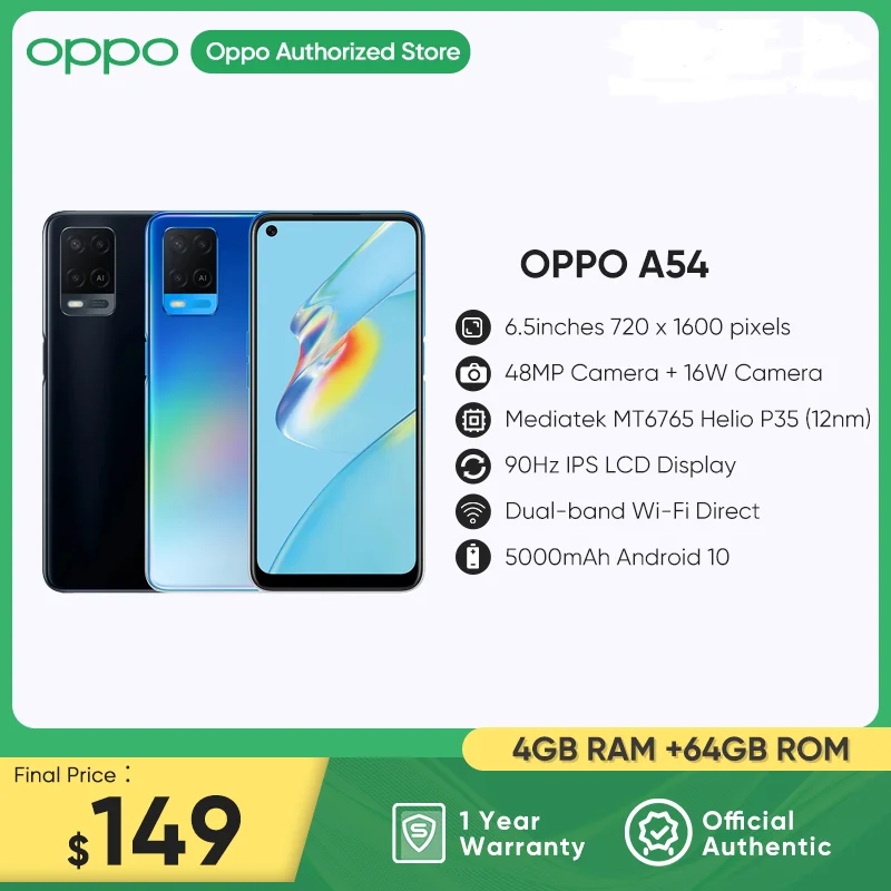 Brand New OPPO A54 5G Smartphone Snapdragon 480 Octa-core 6.5'' 90Hz ...