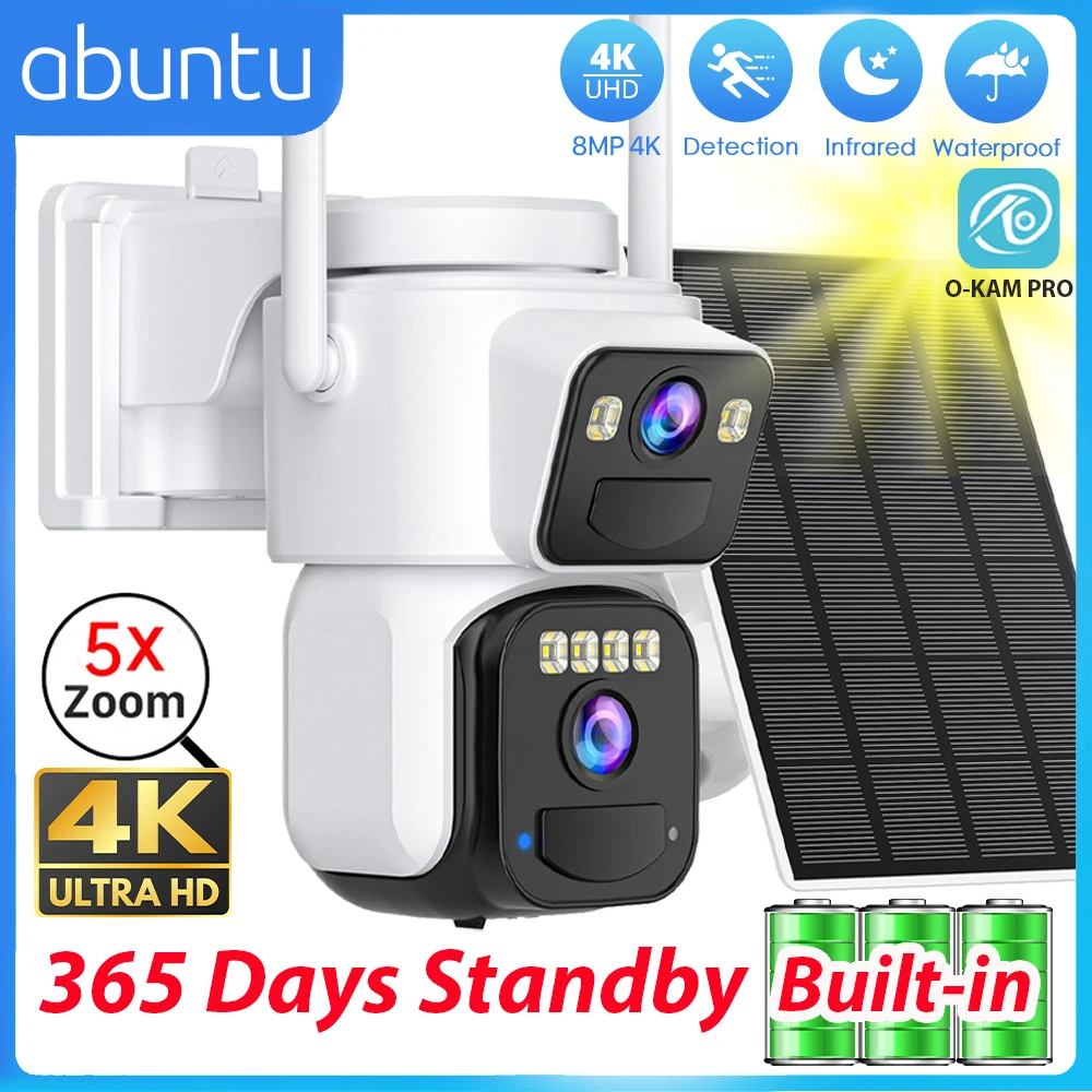 8MP-4K-Solar-Camera-Wifi-Outdoor-Dual-Lens-Solar-Powered-Wireless ...