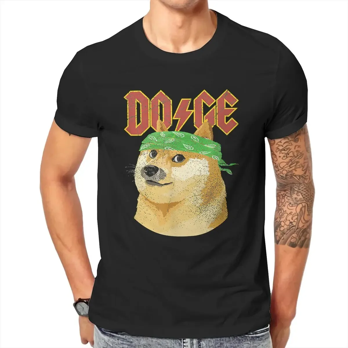 Creative-TShirt-for-Men-Doge-Shirt-Dog-Dogecoin-Doge-Meme-Round-Collar ...