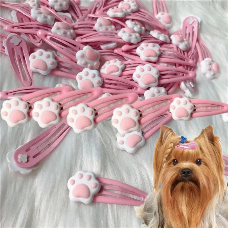 Dogs-Hair-Clips-Dog-Hair-Bow-Clip-Cute-Paw-Shape-Hair-Clip-Pet-Grooming ...