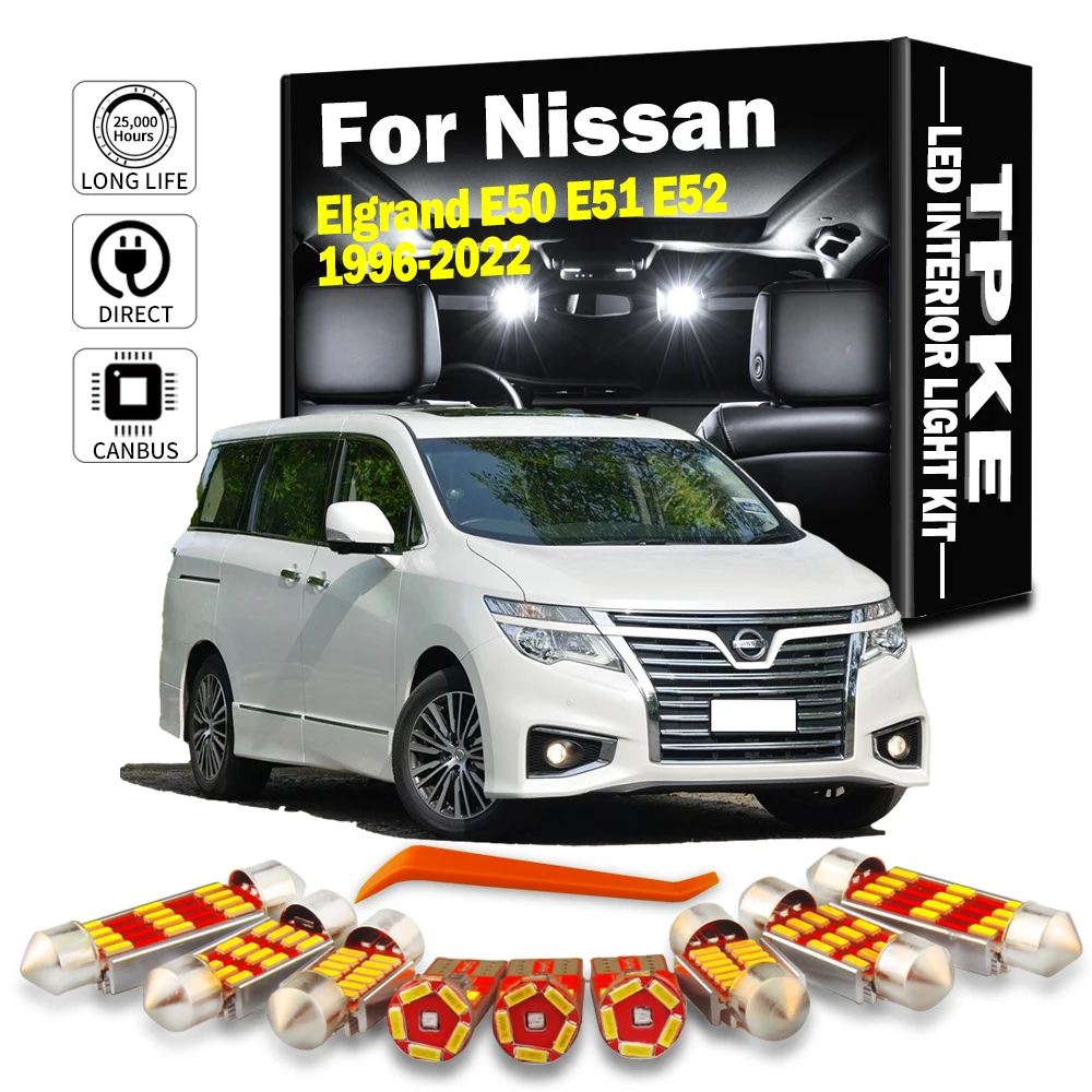 TPKE For Nissan Elgrand E50 E51 E52 1996- 2003 2010 2018 2019 2020 2021 2022 LED Interior Trunk ...