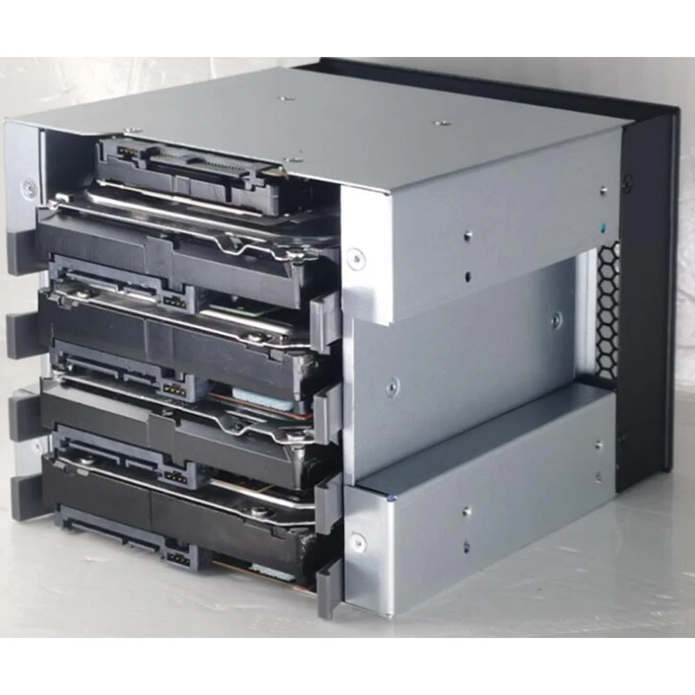 4-Bay Large Capacity HDD Hard Drive Cage Rack 5 Inch 3 x Optical Drive ...