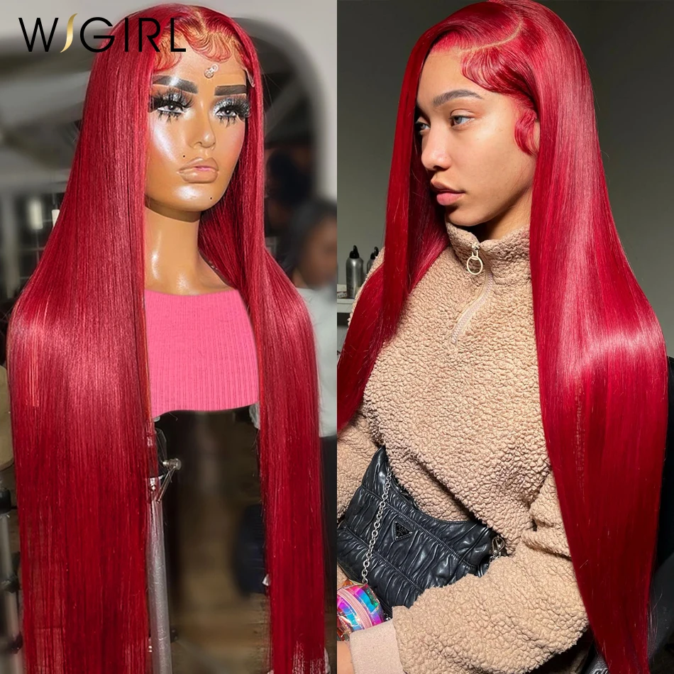 99J-Burgundy-13x4-Transparent-Straight-Lace-Front-Human-Hair-Wigs-28 ...